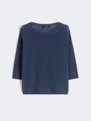 Max Mara Linen Yarn Jumper - Navy