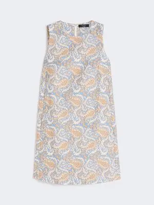 Max Mara Printed A-line Dress - Light Blue