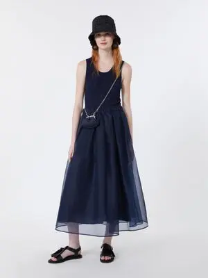 Max Mara Sleeveless Viscose Jumper - Navy