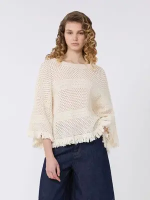 Max Mara Cotton-yarn Jumper - Ecru