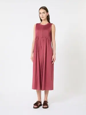Max Mara Cotton Jersey Fluid Midi Dress - Cherry