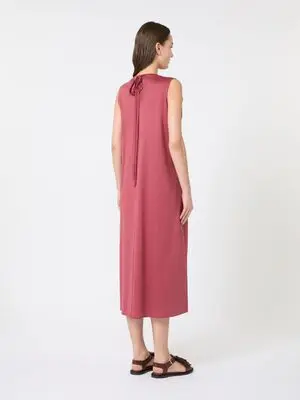 Max Mara Cotton Jersey Fluid Midi Dress - Cherry
