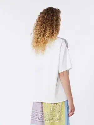 Max Mara Printed Silk And Stretch Cotton T-shirt - Multicolour