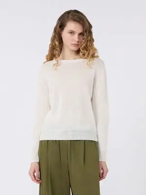 Max Mara Linen Yarn Jumper - Ecru