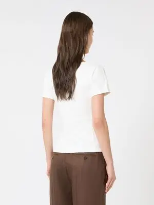Max Mara Fitted Jersey Top - White
