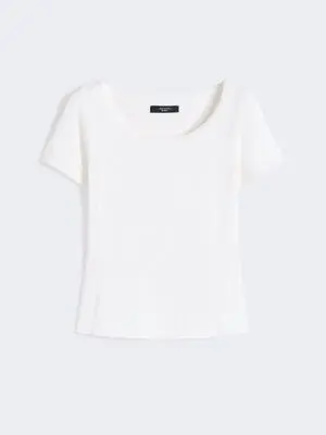 Max Mara Fitted Jersey Top - White