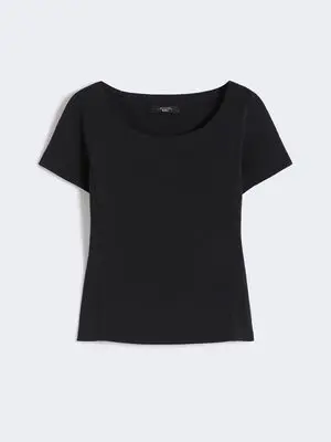 Max Mara Fitted Jersey Top - Black