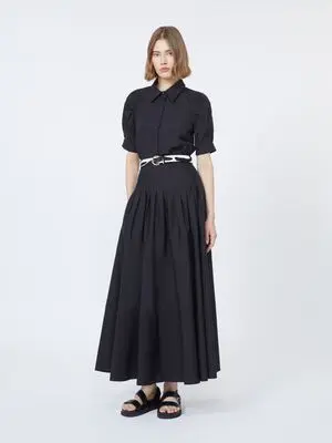 Max Mara Long Cotton Poplin Skirt