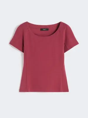 Max Mara Fitted Jersey Top - Cherry
