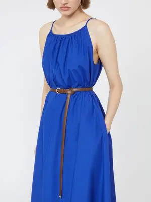 Max Mara Cotton Poplin Maxi Dress - Navy