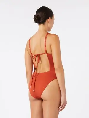 Max Mara Jersey Racer-back Swimsuit