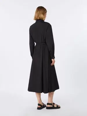 Max Mara Long Poplin Shirt Dress - Black