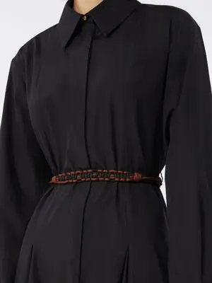 Max Mara Long Poplin Shirt Dress - Black