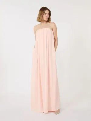 Max Mara Cady Bustier Maxi Dress - Powder