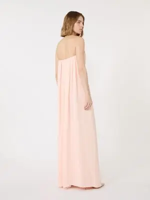 Max Mara Cady Bustier Maxi Dress - Powder