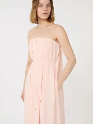 Max Mara Cady Bustier Maxi Dress - Powder