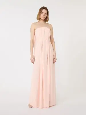Max Mara Cady Bustier Maxi Dress - Powder