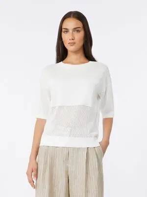 Max Mara Viscose Yarn Jumper - Optical White