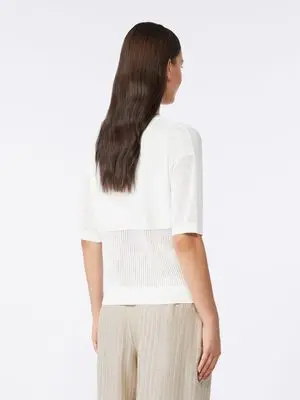 Max Mara Viscose Yarn Jumper - Optical White