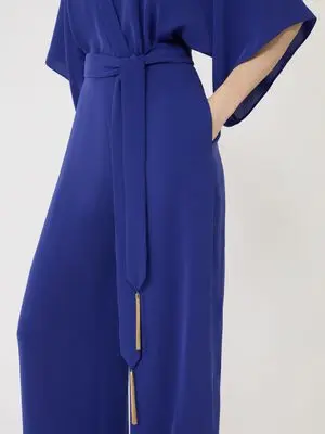Max Mara Lightweight Cady Jumpsuit - Cornflower Blue