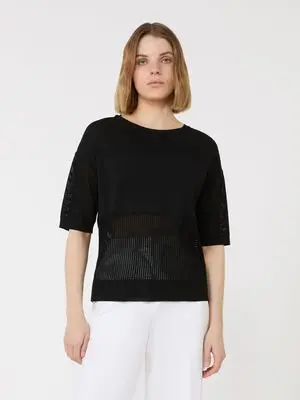 Max Mara Viscose Yarn Jumper - Black