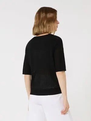 Max Mara Viscose Yarn Jumper - Black