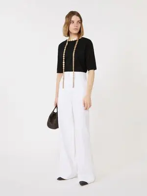 Max Mara Viscose Yarn Jumper - Black