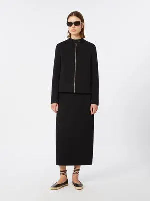 Max Mara Scuba Jersey Biker Jacket