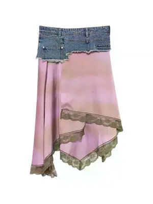 Andersson Bell Denim Lace Midi Skirt