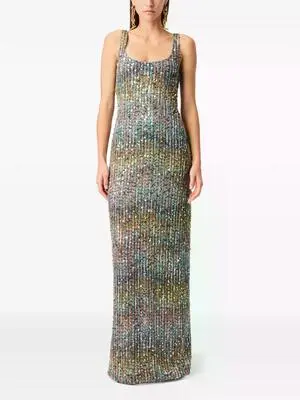 Missoni Zigzag Sequin Embellished Maxi Dress - Blue