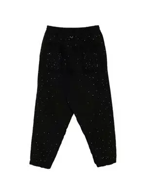 MASTERMIND WORLD Logo Crystal-embellished Track Pants
