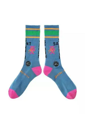 SAINT MXXXXXX X Sean Wotherspoon Stripe Graphic Socks - Blue