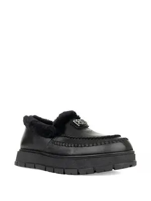 LINDA BAUMANN Emblem Faux-fur Loafers
