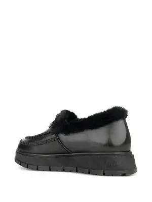 LINDA BAUMANN Emblem Faux-fur Loafers