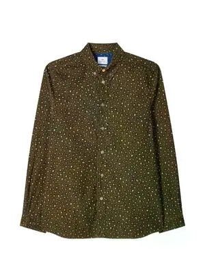 Paul Smith Animal' Print Corduroy Button-down Shirt - Green