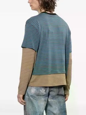 Andersson Bell Heart Message Striped T-shirt