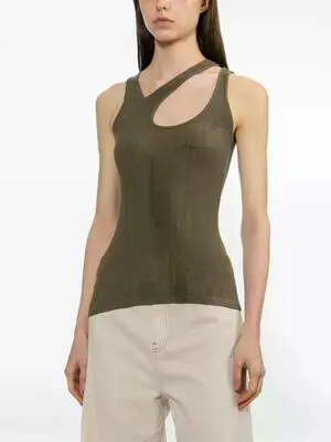 HALFBOY Cutout Tank Top - Green