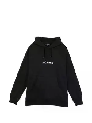 Comme Des Garçons Logo-print Hoodie - Black