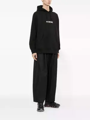 Comme Des Garçons Logo-print Hoodie - Black