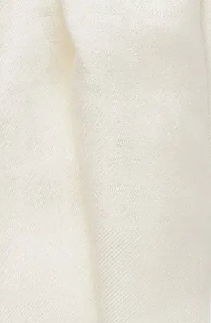 FERRAGAMO Gancini Silk & Wool Fringe Scarf