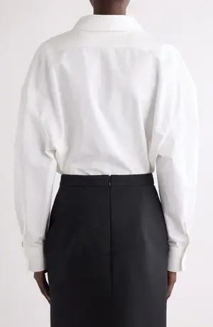 Givenchy Wide Collar Cotton Poplin Shirt