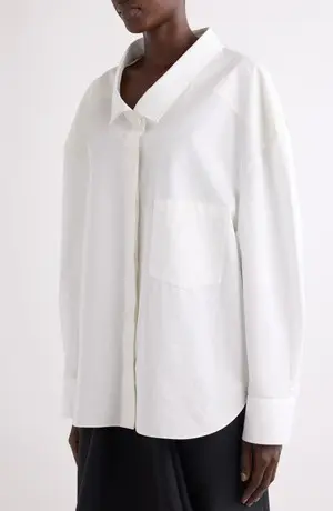 Givenchy Wide Collar Cotton Poplin Shirt