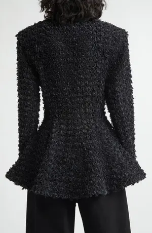 Stella McCartney Laser Bouclé Denim Hourglass Jacket