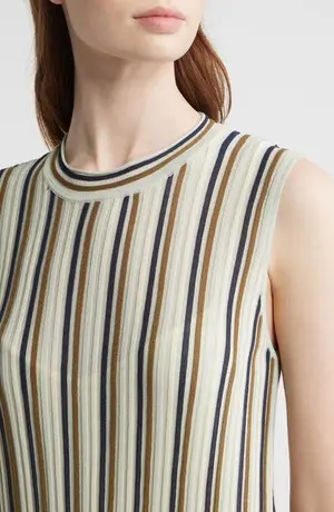Rag & Bone Victoria Stripe Rib Shift Dress - Blue Multi