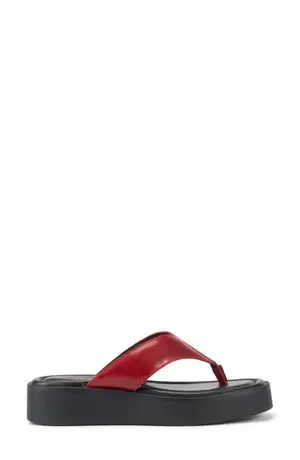 VAGABOND SHOEMAKERS Danya Wedge Flatform Flip Flop - Red