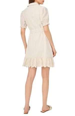 Vince Camuto Short Sleeve Belted Shirtdress