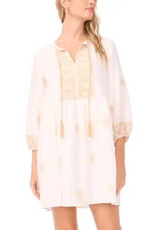 Vince Camuto Floral Brocade Shift Minidress