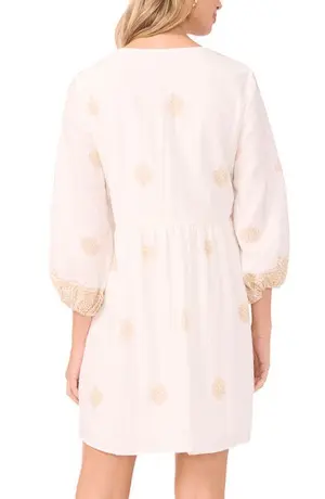 Vince Camuto Floral Brocade Shift Minidress
