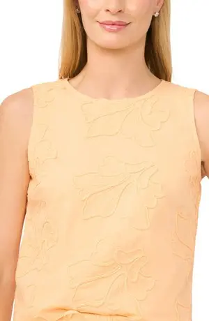 CECE DUPRAZ Floral Embroidered Sleeveless Top