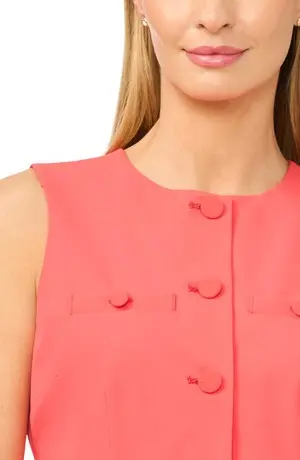 CECE DUPRAZ Button Detailed Cutaway Vest